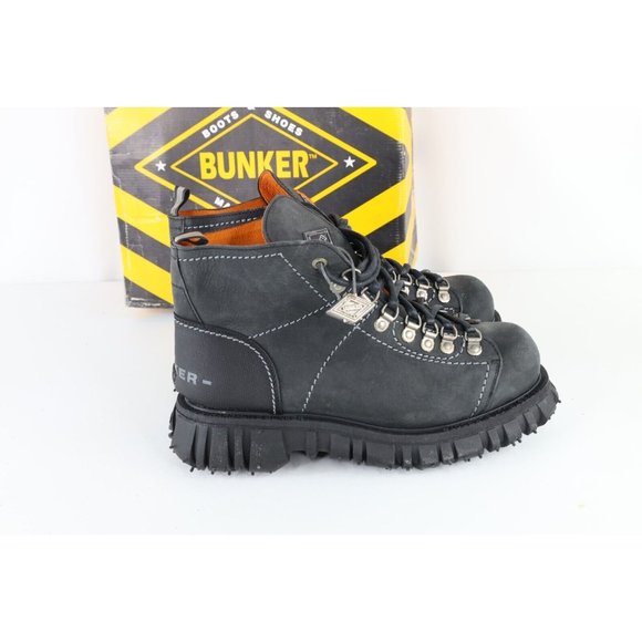 Bunker | Shoes | Deadstock Vintage 9s Mens 3 Grunge Goth Chunky Leather ...